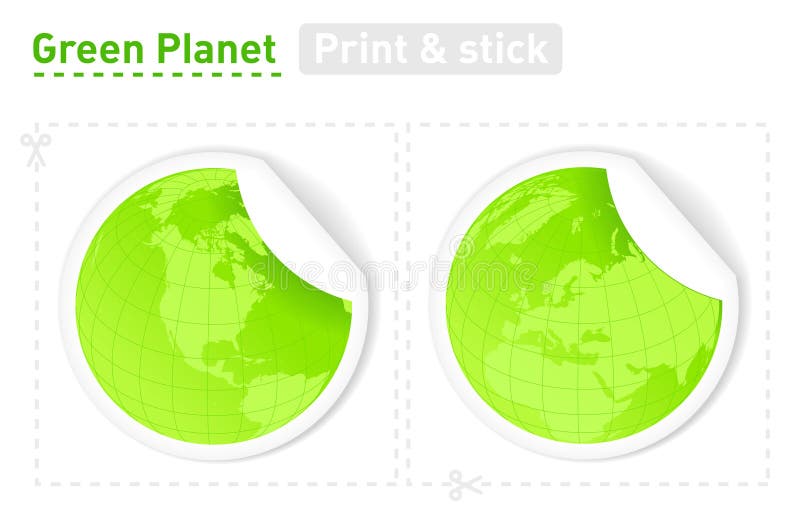 Planètes vertes illustration de vecteur. Illustration du earth - 7409472