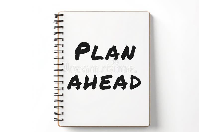 Plan Ahead Inscription Text Words on Notepad Page Stock Illustration ...