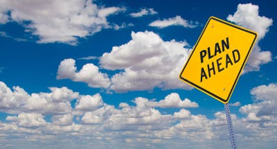 Plan Ahead Road Sign stock photo. Image of landscape - 22268480