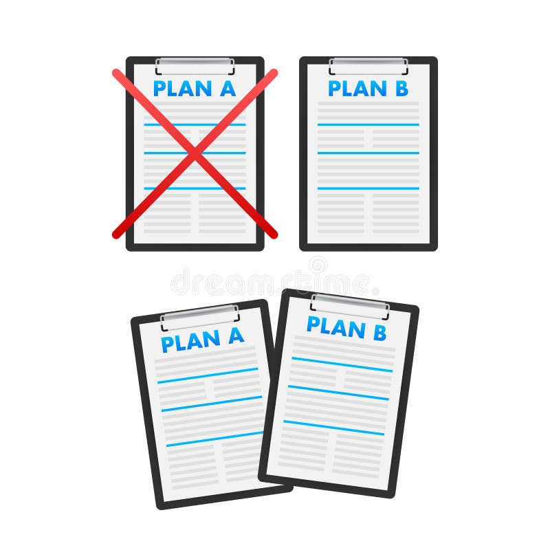 Plan a and B. Alternative Idea. Business Strategy. Vector Stock ...