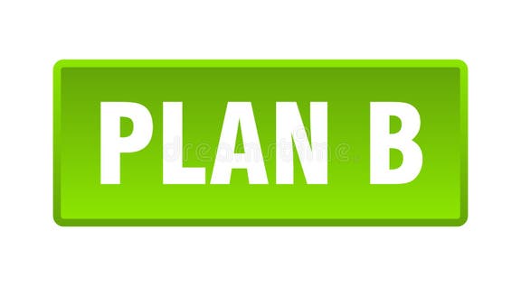 Plan B Button. Plan B Square Isolated Push Button Stock Vector ...