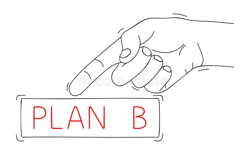 Plan B. Editable Hand Drawn Contour Stock Vector - Illustration of ...