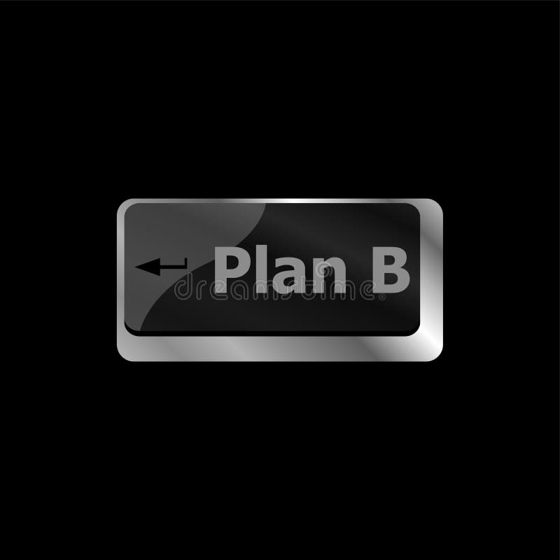 Plan B Key on Computer Keyboard - Business Concept Stock Illustration ...