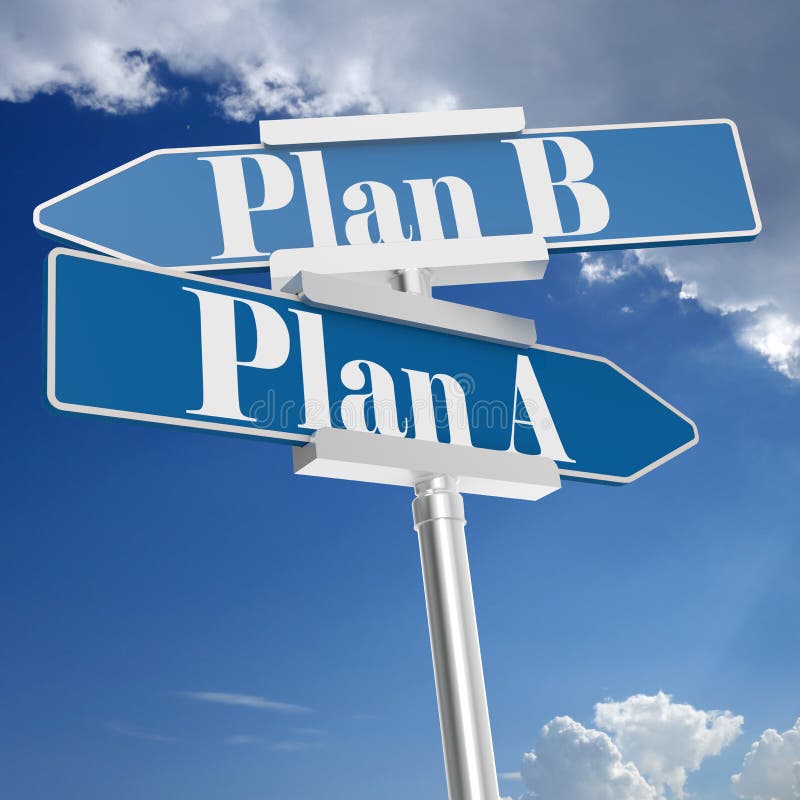 Plan a and plan b signs stock illustration. Illustration of concept ...