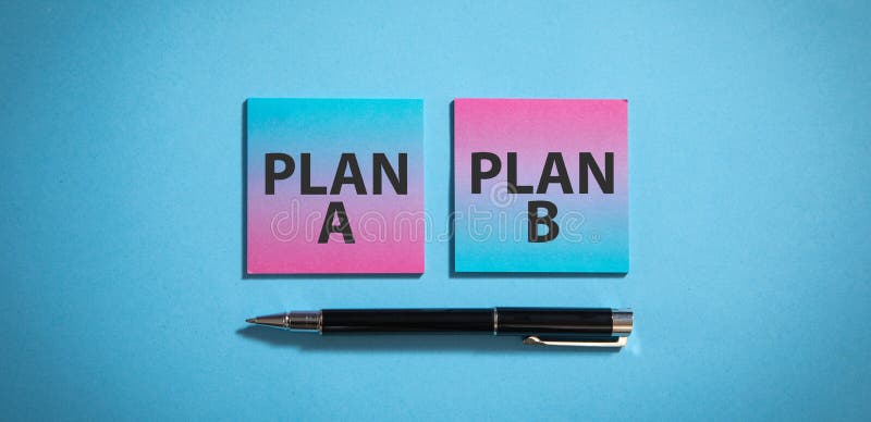 Plan a and Plan B on Sticky Notes. Business Concept Stock Image - Image ...