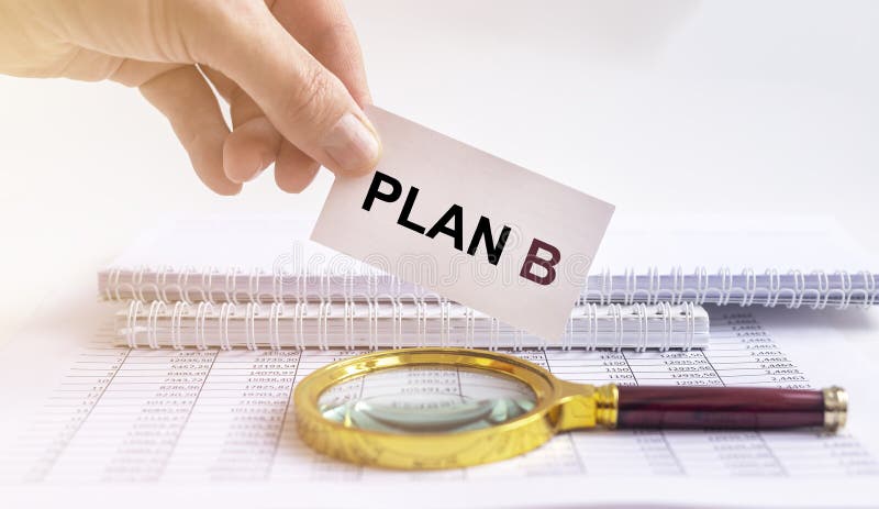 Plan B Text on Cubes. Crisis Management Concept Stock Image - Image of ...