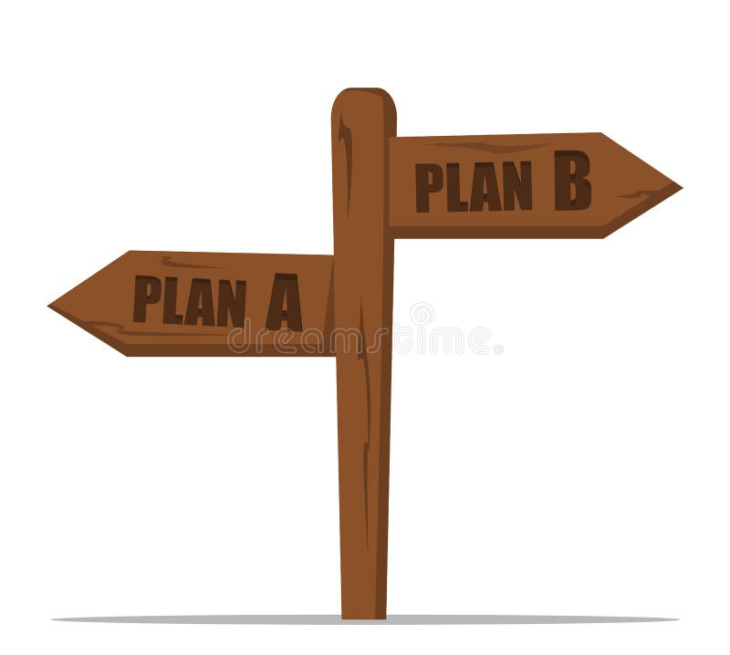 Plan a and Plan B Vector Isolated. Business Strategy Stock Illustration ...