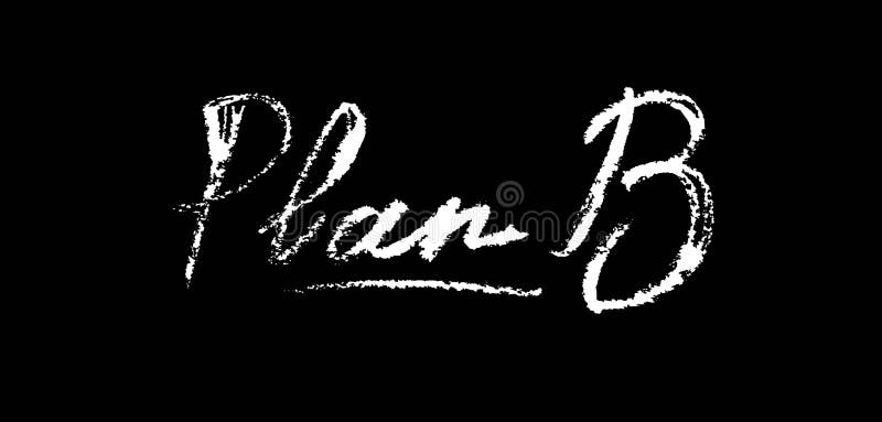 Plan B Vector Lettering Illustration. Business Strategy Concept Stock ...