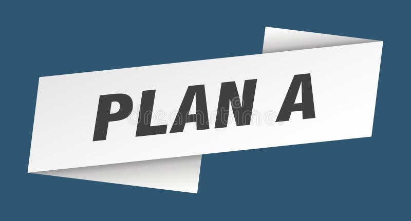 Plan a Banner Template. Plan a Ribbon Label Stock Vector - Illustration ...