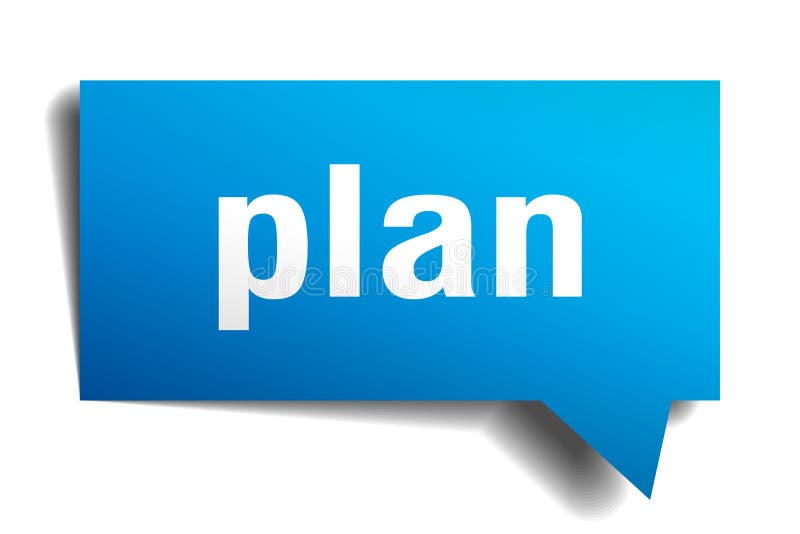 Plan blue 3d speech bubble stock vector. Illustration of marker - 118770504