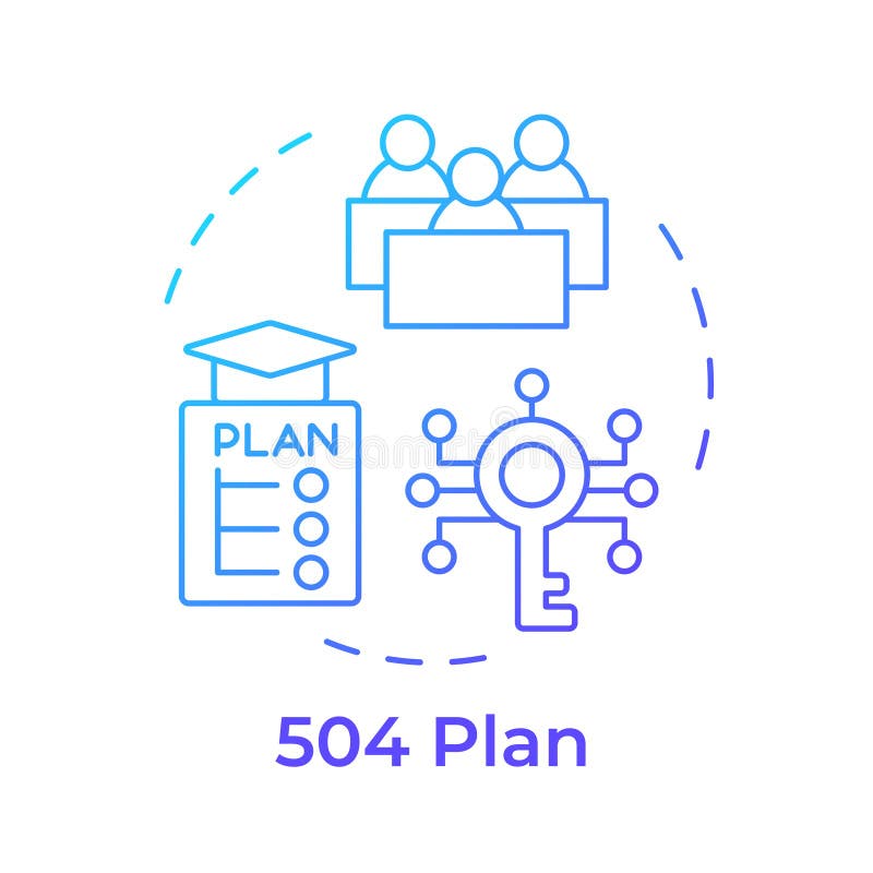 504 Plan Blue Gradient Concept Icon Stock Vector - Illustration of ...