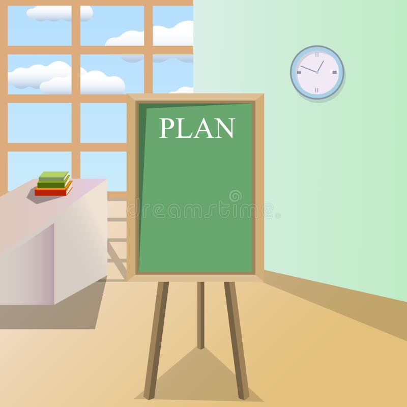 Plan on the board stock illustration. Illustration of flat - 111275357