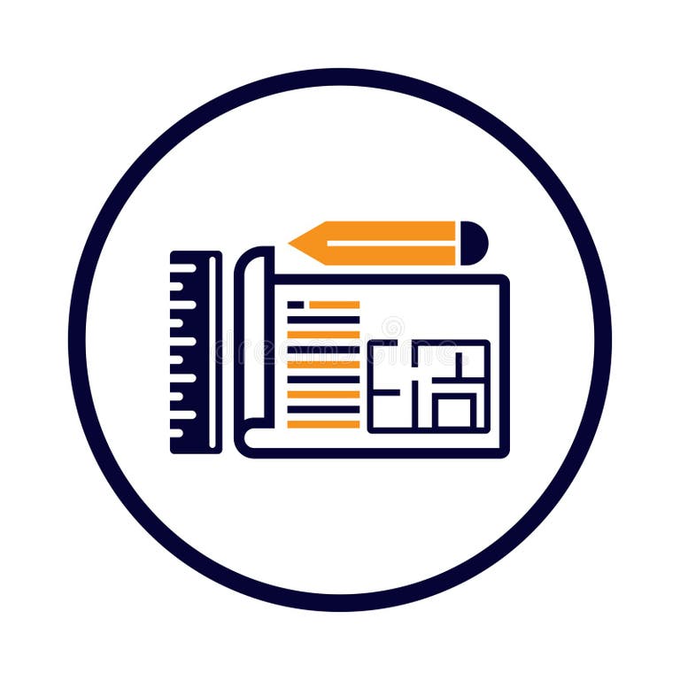 Plan, Building Plan, Scale, Pencil, Ruler, Planning Icon Stock Vector ...