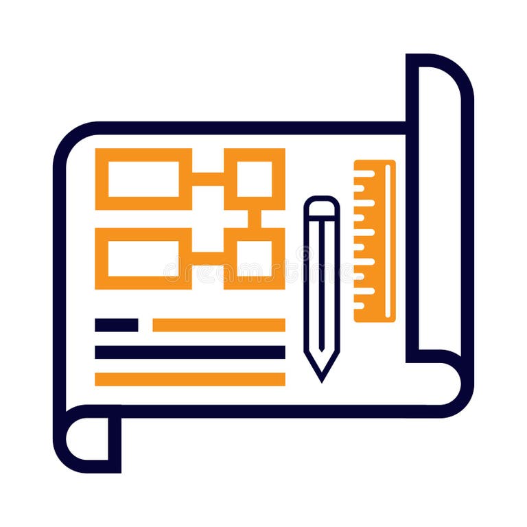 Plan, Building Plan, Scale, Pencil, Ruler, Planning Icon Stock Vector ...