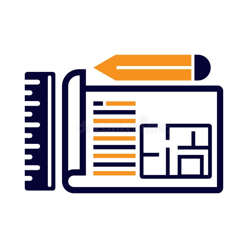 Plan, Building Plan, Scale, Pencil, Ruler, Planning Icon Stock Vector ...