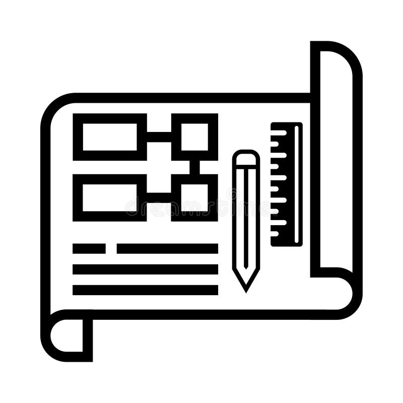 Plan, Building Plan, Scale, Pencil, Ruler, Planning Icon Stock Vector ...