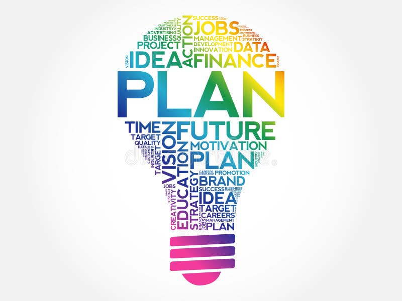 Planner Word Cloud Business Concept Stock Illustration - Illustration ...