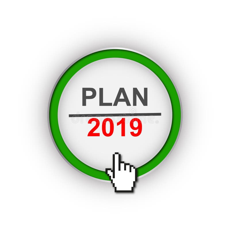 2019 plan button stock illustration. Illustration of goal - 135166879