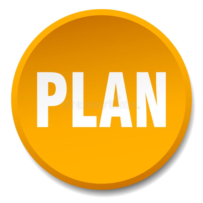 Plan Round Button Isolated White Background Plan Stock Illustrations ...