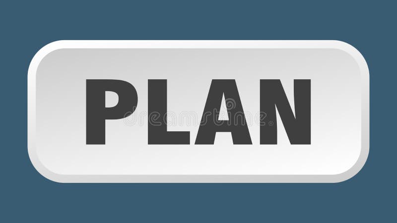 Plan Button. Plan Square 3d Push Button Stock Vector - Illustration of ...