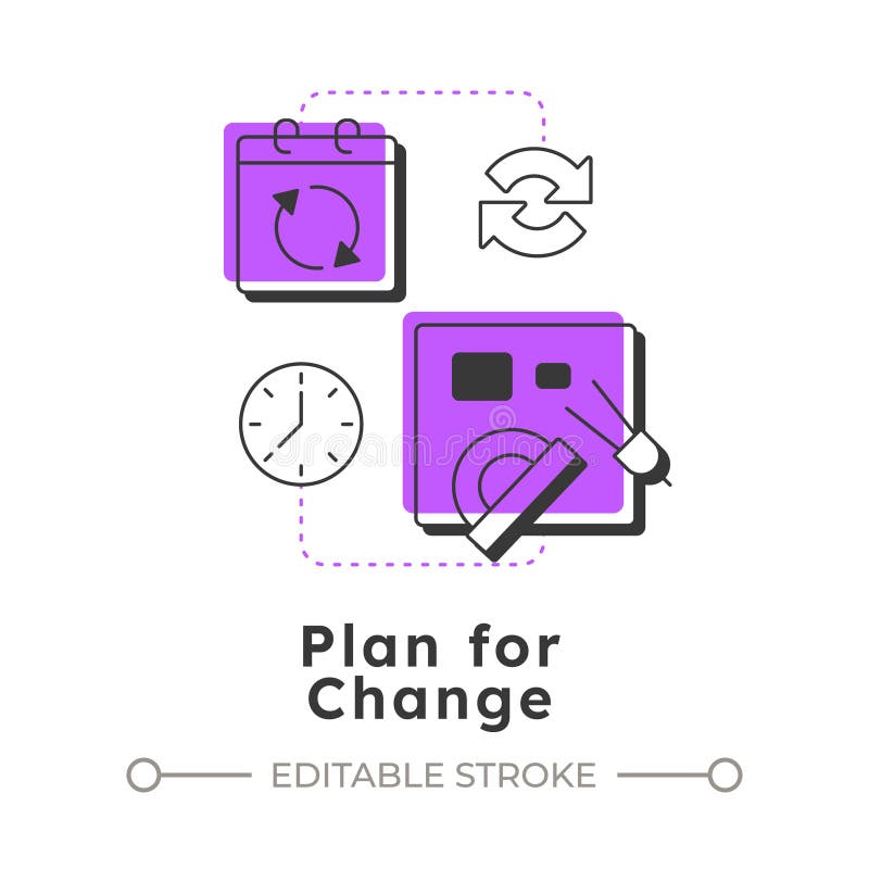 Plan for Change Modern Linear Concept Icon Stock Vector - Illustration ...