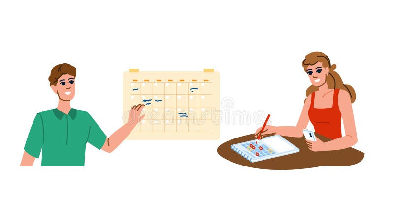 Plan Checking Planner Vector Stock Vector - Illustration of timetable ...