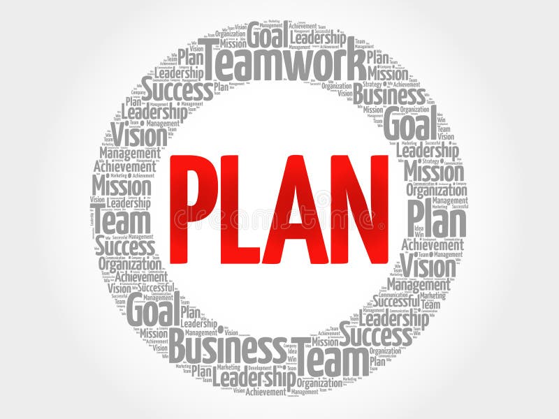 Plan circle word cloud stock illustration. Illustration of branding ...
