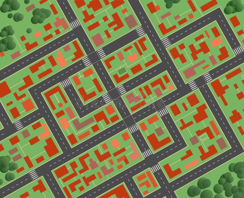 Plan of the city stock vector. Illustration of plan, park - 40643719