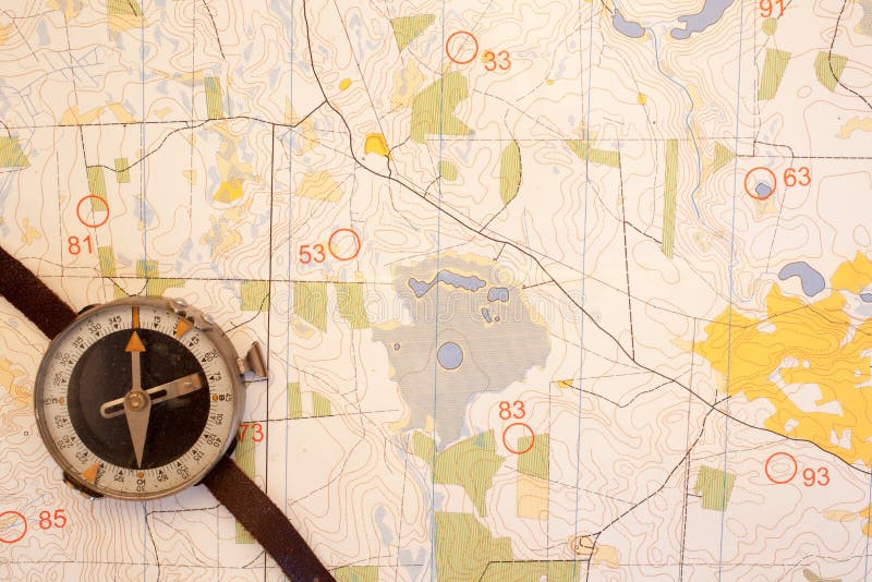 The plan, compas, map editorial photo. Image of travel - 27155366