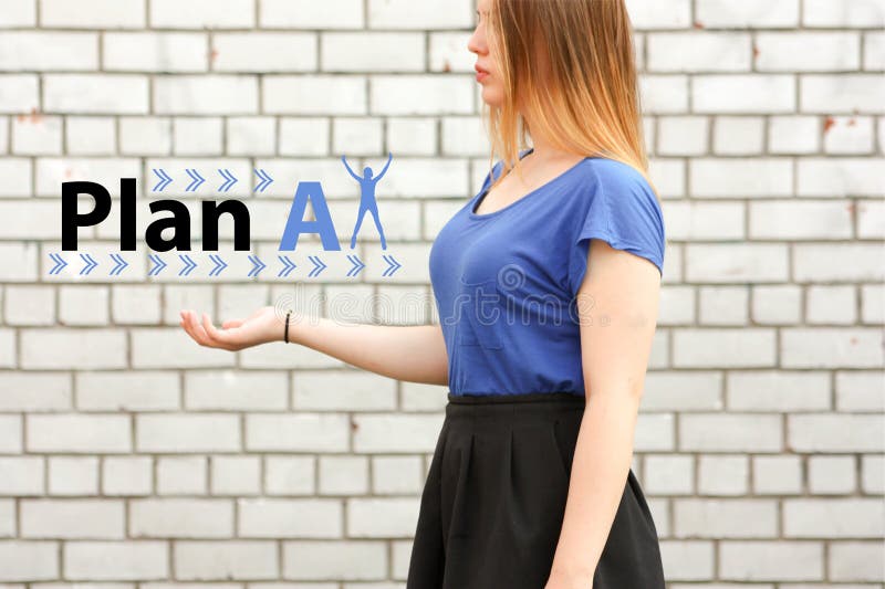 Plan a. the Concept of the Blue Stock Photo - Image of pretty, white ...