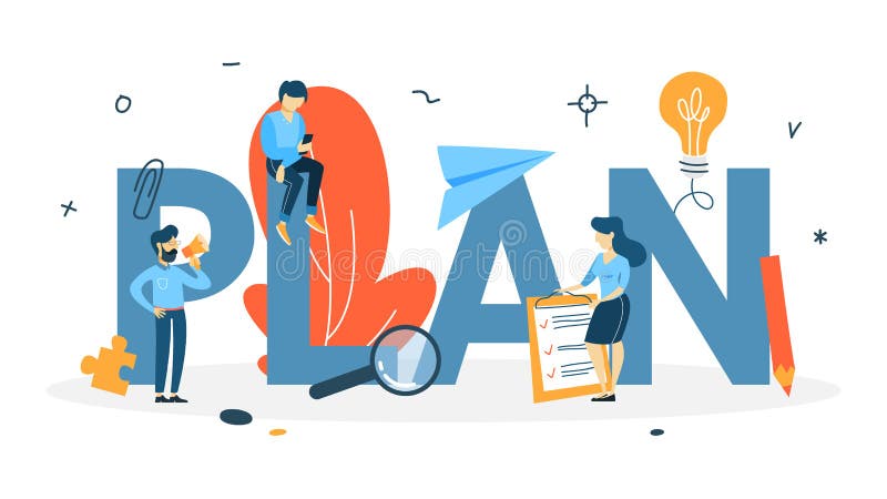 Plan concept illustration stock vector. Illustration of concept - 122528456