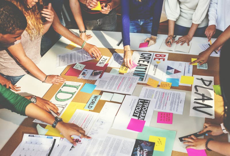 Plan Creative Class Library Student Teacher Ideas Concept Stock Photo ...