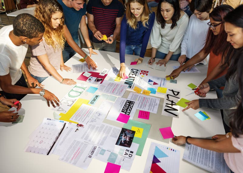 Plan Creative Class Library Student Teacher Ideas Concept Stock Image ...