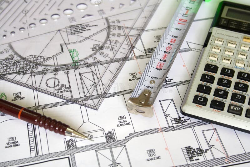 Plan d'architecture photo stock. Image du extension, construit - 1422054