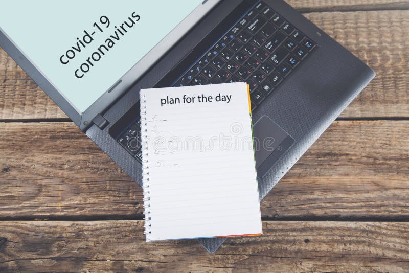 Plan for the Day Text on Notepad on Keyboard Stock Image - Image of ...