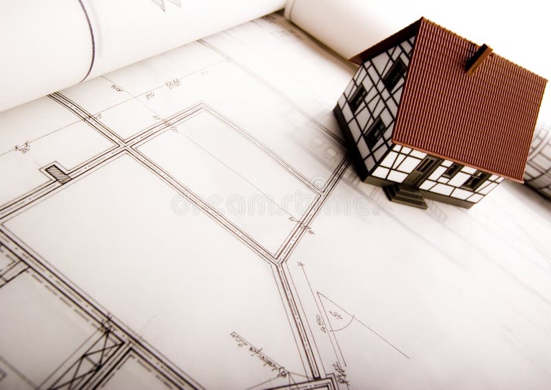 Casa Del Modelo Nuevo En Plan Del Modelo De La Configuración Imagen de ...