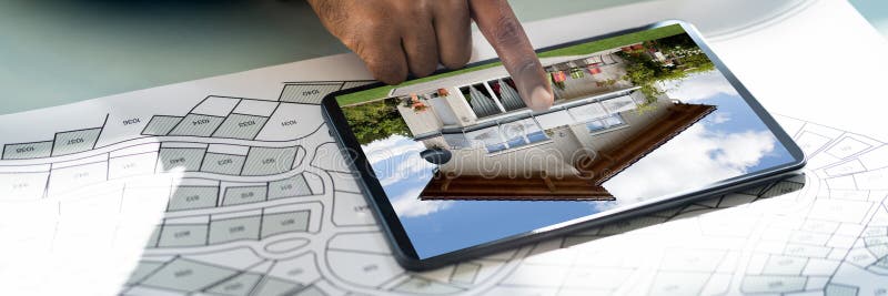 Plan de mapa de catastro imagen de archivo. Imagen de copia - 246766535