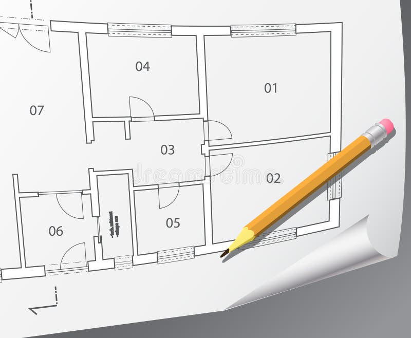 Plan de projet illustration stock. Illustration du architectural - 49214361
