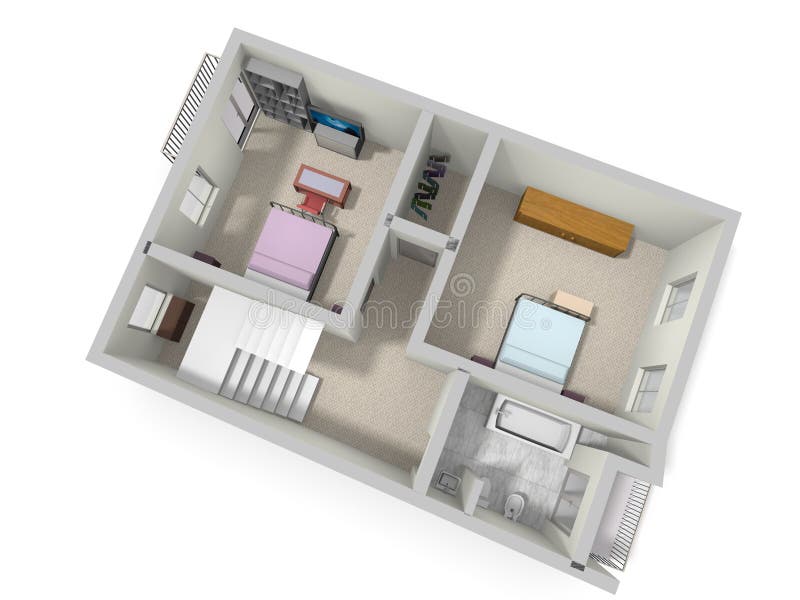 Plan De Sol 3d. Plan De Plancher D'illustration 3D Illustration Stock ...