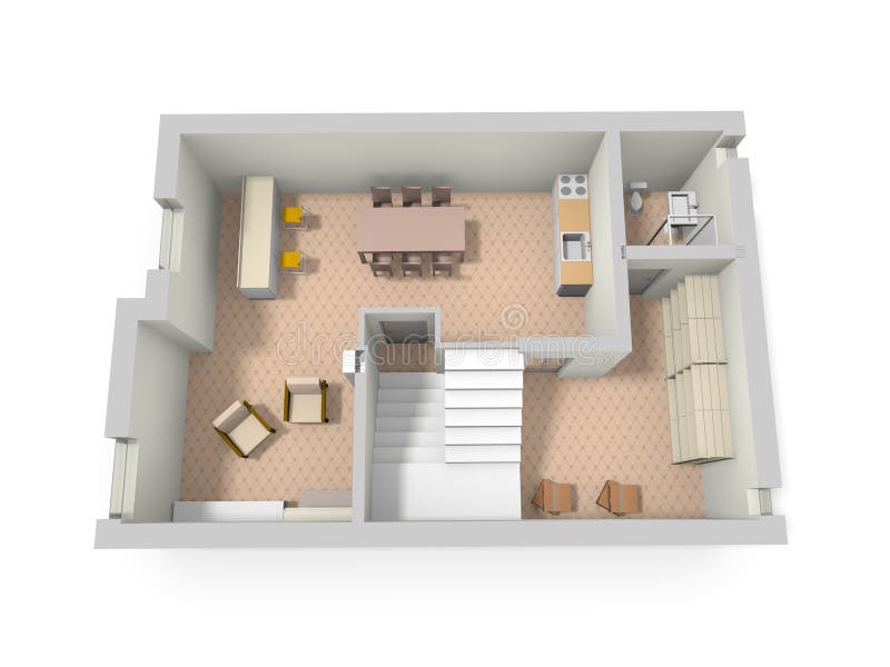 Plan De Sol 3d. Plan De Plancher D'illustration 3D Illustration Stock ...