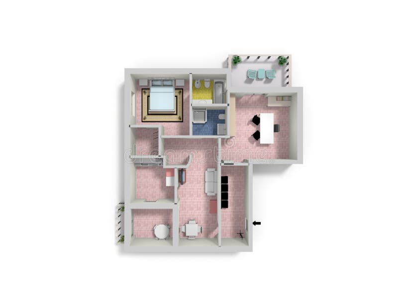 Plan De Sol 3d. Plan De Plancher D'illustration 3D Illustration Stock ...