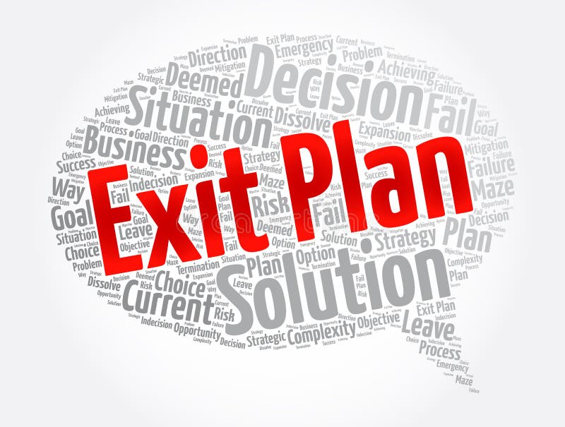 Plan De Sortie Word Cloud Collage Business Concept Background ...