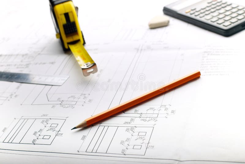 Plan - dibujo en la tabla foto de archivo. Imagen de vector - 124841506