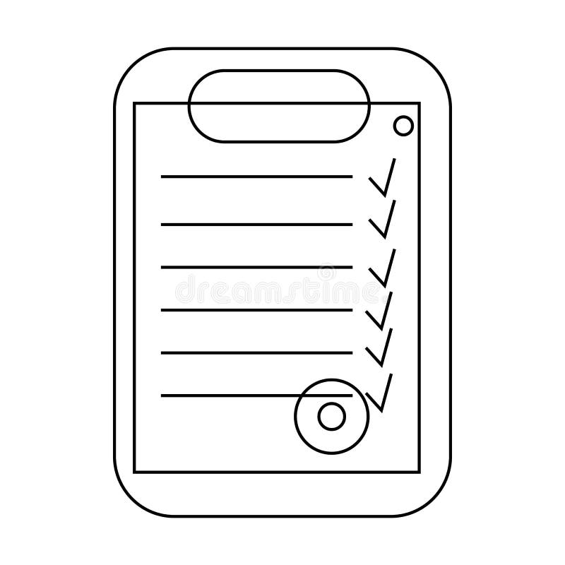 Plan Document Icon, Outline Style Stock Vector - Illustration of blank ...