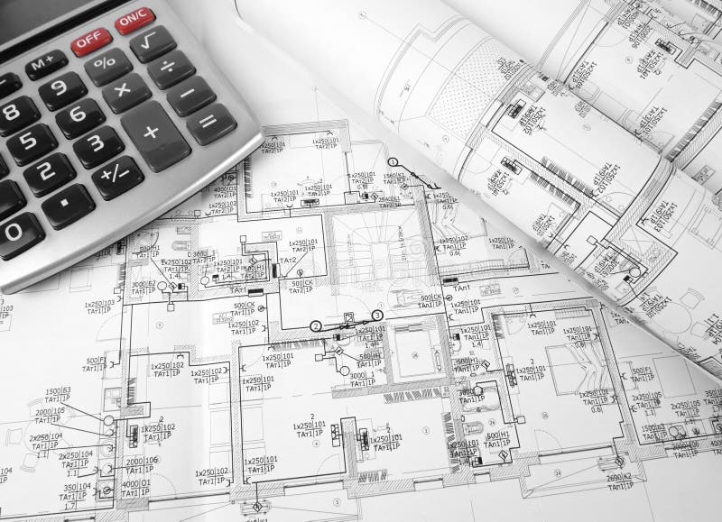 The Plan of Electrical Installation Stock Image - Image of diagram ...