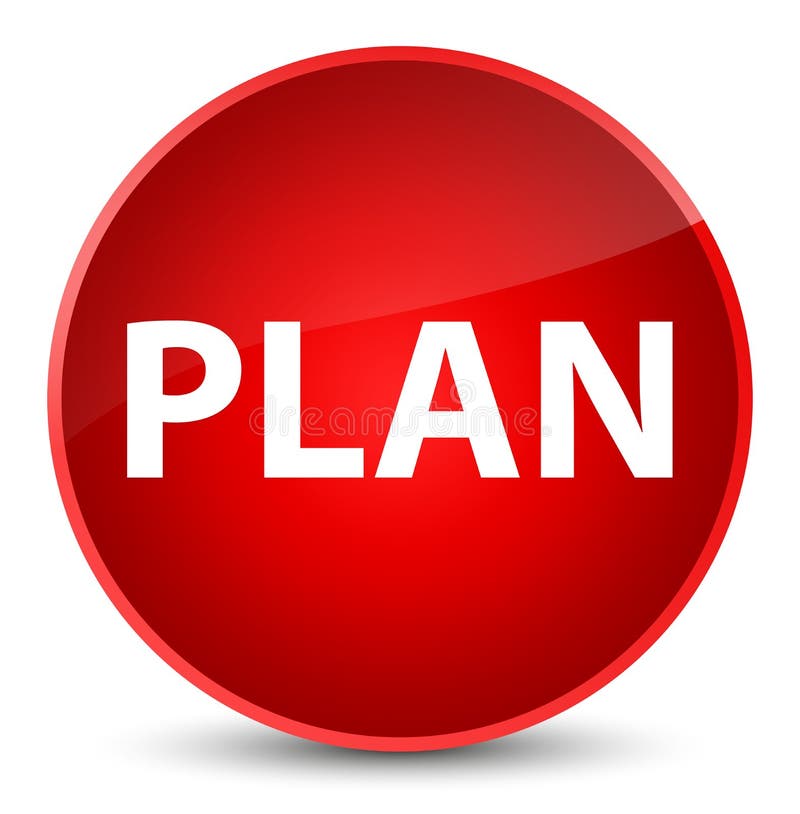 Plan Elegant Red Round Button Stock Illustration - Illustration of ...