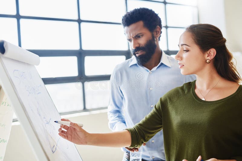 Plan and Execute. Two Businesspeople Brainstorming Together in an ...