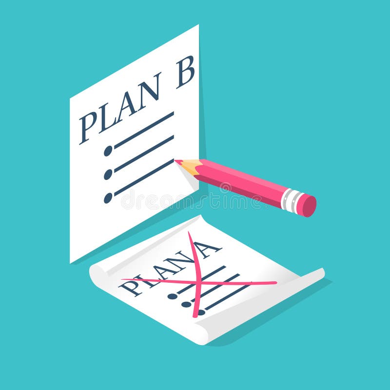 Plan a Failed Go To B. Passes To Second Plan Stock Vector ...