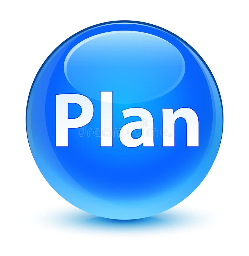 Plan Glassy Cyan Blue Round Button Stock Illustration - Illustration of ...