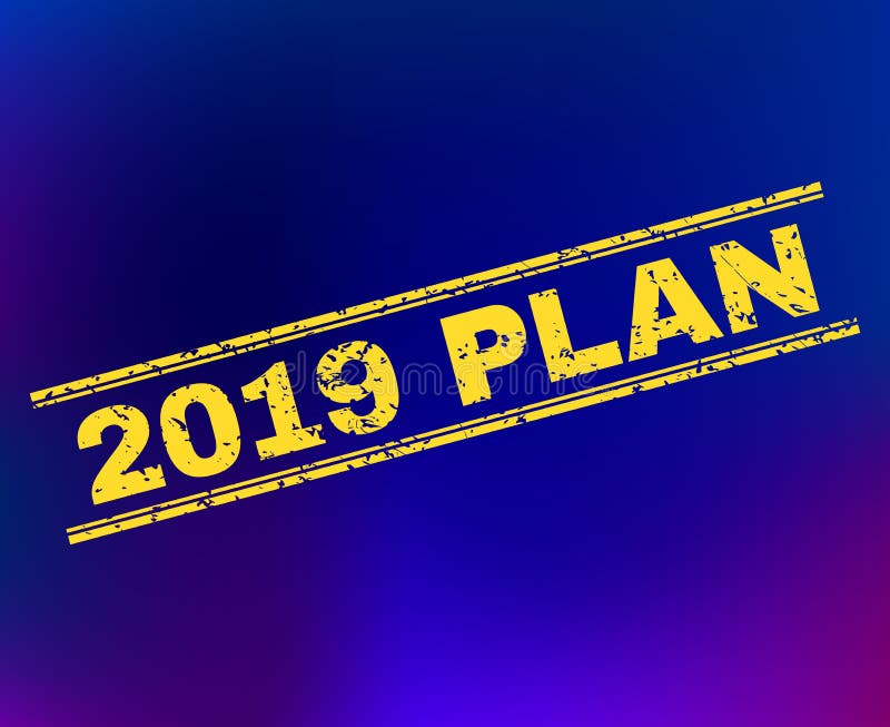 2019 PLAN Grunge Stamp Seal on Gradient Background Stock Vector ...